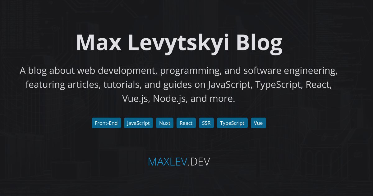 Max Levytskyi Blog